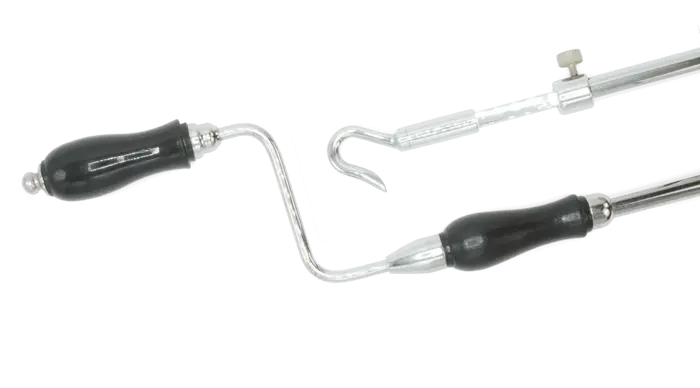 Adjustable 1.75-3m - Winder Pole - Chrome with Wood Handles