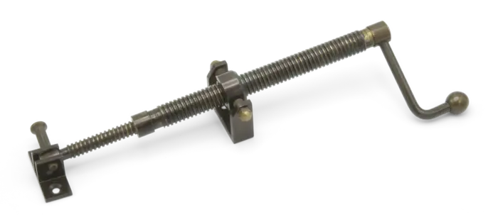 Handle Style Long Telescopic Screwjack - Small Brackets - Bronze