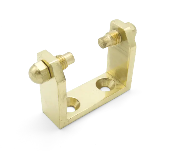 Small Mounting Bracket - 2 Hole - Brass